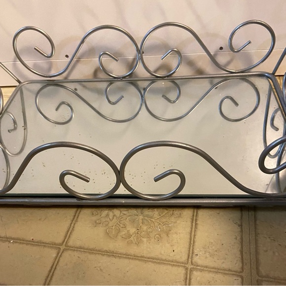 vintage home decor | Accents | Elegant Vintage Mirrored Vanity Tray ...